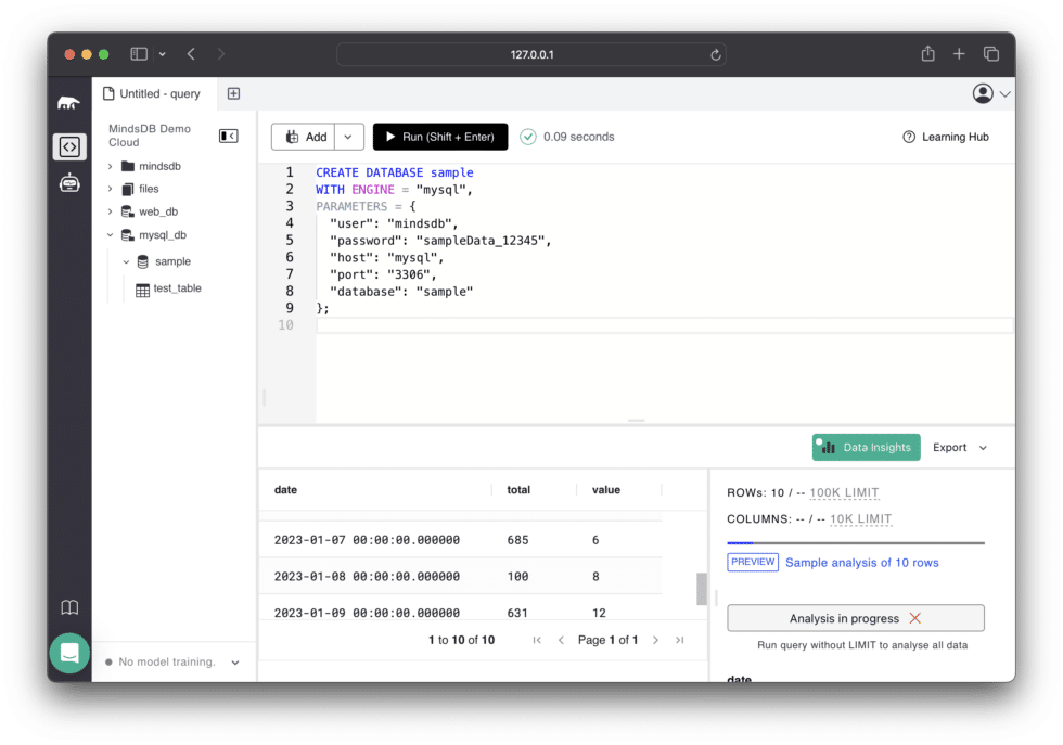 Getting Started With Mindsdb And Mysql Vettabase